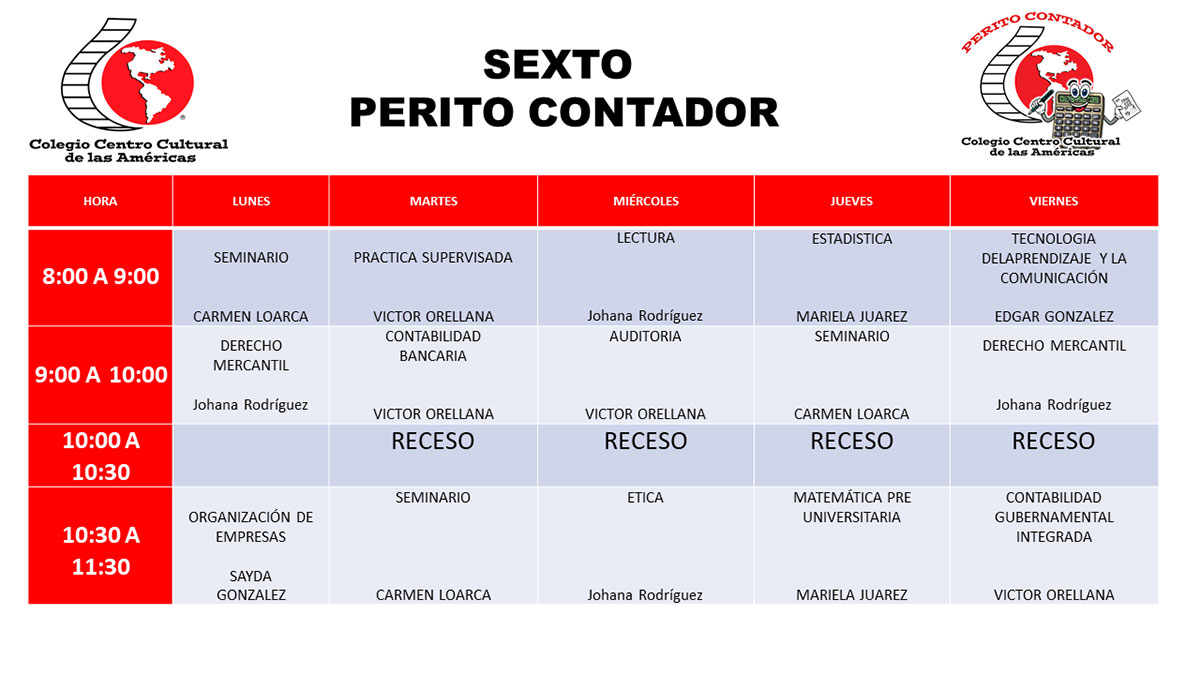 6TO PERITO CONTADOR – Colegio Centro Cultural de las Américas